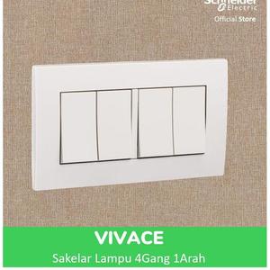 Jual Schneider Vivace SAKLAR 4 Gang 1 Arah TYPE LEBAR KB34_1_WE_G3 ...