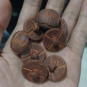 Jual [TERMURAH] Kancing Hias Etnik BasitYarn Warna Kayu Bahan Tebal ...