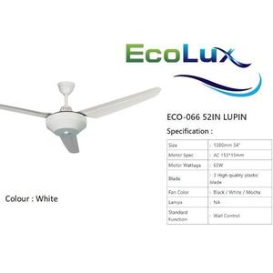 Jual ECOLUX KIPAS ANGIN / KIPAS HIAS DECORASI / KIPAS REMOTE GABUNGAN ...