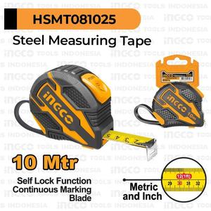Jual INGCO Meteran 10M HSMT081025 10 M Steel Measuring Tape Alat Ukur ...