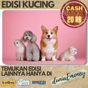 Jual E-Toll Card Kartu Mandiri Emoney BCA Flazz BRI Gambar Kucing Pet ...
