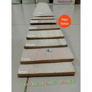 Jual Populer Grade B Balsa sheet 4mm x 10cm x 1meter kayu balsa papan ...