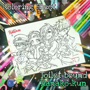 Jual Populer coloring Sheet anime toilet bound hanako-kun - Jakarta ...