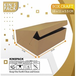 Jual Dus Polos 16 x 11 x 5.5 Box Kotak Kue Snack Roti Kardus Kraft ...