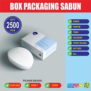 Jual 8.5x5.5x2 cm 2.5K Soap Bar Packaging Box Kemasan Kotak Sabun ...