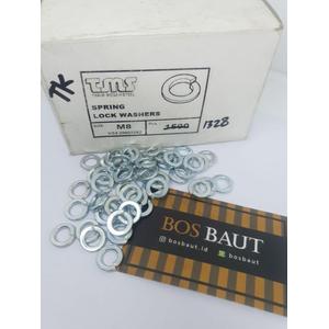 Jual Ring Veer Besi Putih - Spring Washer Ukuran M8 ISI 10 PCS - Kota ...