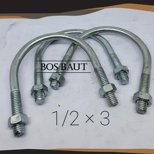Jual Baut U - U Bolt Galvanis 1/2" x 3" - Kota Surabaya - Bos Baut ...