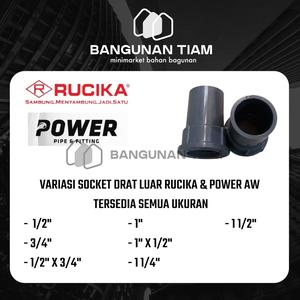 Jual SDD RUCIKA & POWER AW SEMUA UKURAN SOK DRAT DALAM ~ FAUCET SOCKET ...