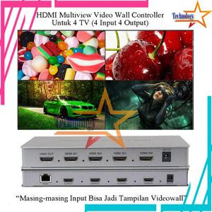 Jual HDMI Multiview Video Wall Controller 2x2 Untuk 4 TV (4 Input 4 ...