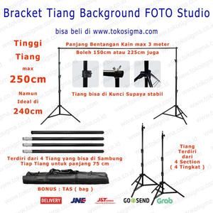 Jual Tripod Stand 3x2.5 M Back Ground Backdrop Tiang Kain Foto Green ...