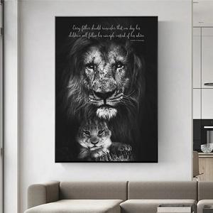 Jual Lukisan Kanvas Desain Print Singa Afrika Warna Untuk Dinding ...