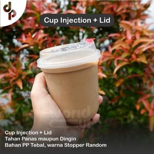 Jual Paket Gelas Cup Injection + Lid Tahan Panas dan Dingin PP 25 pcs ...