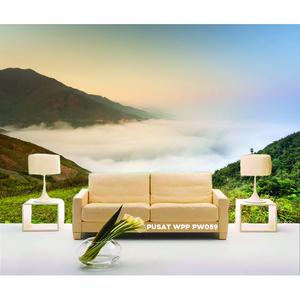 Jual Wallbaner 3D Custom Gambar Pemandangan Gunung Berawan embun pagi ...