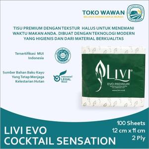 Jual Tissue LIVI EVO Napkin Cocktail Sensation 100s / Tisu Makan ...
