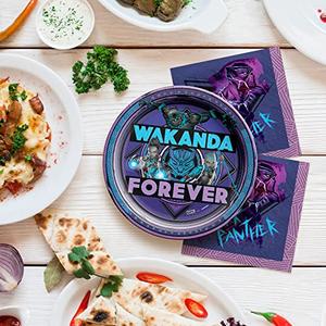 Jual Amscan Black Panther Wakanda Forever Dinnerware Bundle - Jakarta ...