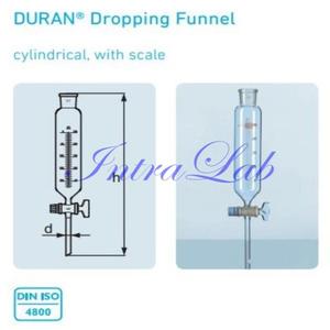 Jual Dropping Funnel Cylindrical Scale 500mL 241224401 Duran IntraLab ...