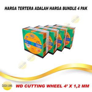 Jual WD Cutting Wheel / Batu Potong WD 4" x 1,2 mm BUNDLE 4 Pak - Kab ...