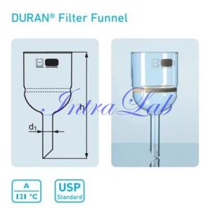 Jual Filter Funnel Glass 500mL Ø107 Porosity 258523501 Duran IntraLab ...