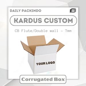 Jual Kardus/Dus/Corrugated Box Custom Ukuran 34x26X100 Cm White Kraft ...