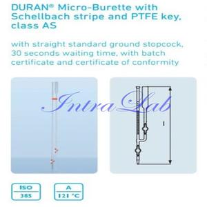 Jual Micro-Burette Clear PTFE Stopcock 5mL 243212208 Duran IntraLab ...