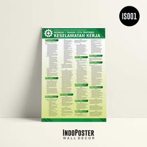 Jual [Dijual] IS001 Poster Safety K3 Keselamatan Kerja Undang Tahun ...
