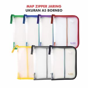Jual Map Zipper Borneo File Folder Bahan Plastik Jaring A5 Full Colour ...