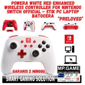 Jual PowerA WHITE Red Enhanced Wireless Controller Nintendo Switch PC ...