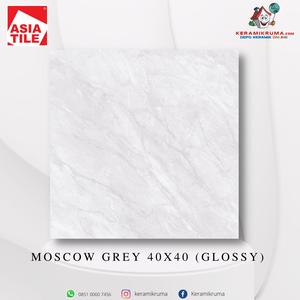 Jual Keramik Lantai Asia Tile 40x40 Moscow Grey Glossy Flat Kilap ...