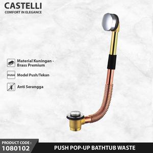 Promo Castelli 1080102 Pembuangan Bathtub Waste Push Pop-Up Bathtub ...
