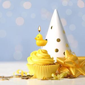 Promo 9 Pieces Yellow Duck Cake Candles Duck Birthday Decorations Cute ...