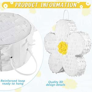 Promo 3D Daisy Pinata Bundle with Pinata Stick and Blindfold, Confetti ...