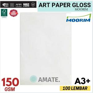 Jual Kertas Art paper Glossy Import 150g A3+ isi 100 lembar by Moorim ...