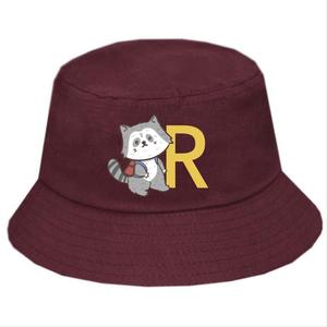 Jual Topi Bucket Premium CAMOE Huruf Alphabet R Binatang Animal Raccoon ...