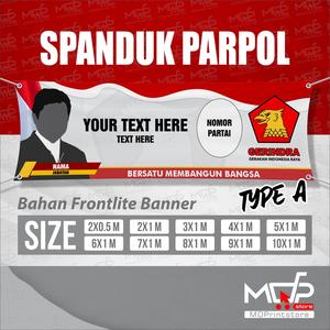Jual SPANDUK 2X1 BANNER PARTAI POLITIK PEMILU GERINDRA MDPRINTSTORE ...