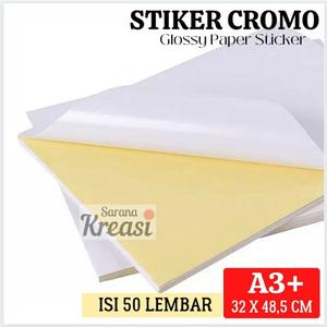 Jual Kertas Stiker Cromo Glossy A3+ (50 Lembar) Glossy Paper Sticker ...