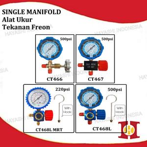 Jual Manifold Single Alat Ukur Test Isi Freon AC Kulkas 466 R12 R22 ...