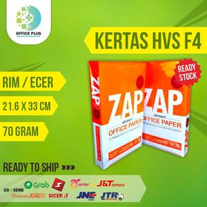 Jual Kertas HVS F4 70 Gram Ecer / 1 Rim - 500 Lembar ZAP Office Paper ...