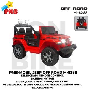 Jual Mobil Aki Anak Jeep PMB M8288 Red 8288 Mainan Mobilan Accu Murah ...