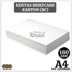 Jual Kertas BC/Karton Manila 160gr A4 isi 100 Lembar -- Kertas Gambar ...