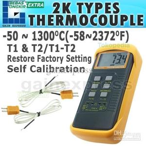 Jual New-Ready Dual Channel K Thermometer 2 Termokopel Thermokopel ...