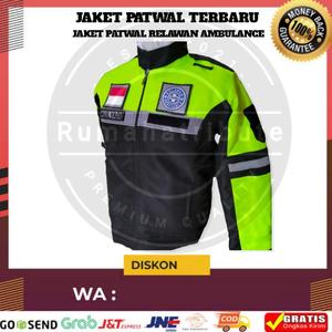 Jual JAKET PATWAL| jaket bahan taslan full logo relawan ambulance biru ...