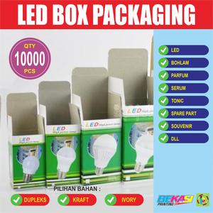 Jual 6x6x11 cm 10K Box Packaging Industri Dus Lampu LED Kotak Bohlam ...