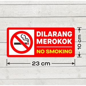 Jual Sticker Sign Dilarang Merokok Stiker Label No Smoking Vinyl Anti ...