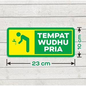 Jual Sticker Label Sign Tempat Wudhu Stiker Marka Masjid Mushola 23 x ...