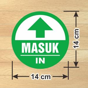 Jual Label Sticker Tanda Masuk Keluar Stiker Bundar Vinyl Sign In Out ...