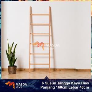 Jual New Tangga Kayu Hias 6 Susun Tinggi 160 Cm Dekorasi / Ladder ...