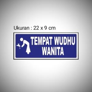 Jual Sign "Tempat Wudhu Wanita" Sign label Acrylic, Sign Board Akrilik ...