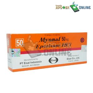 Jual MYONAL 50MG 1 STRIP 10 TABLET/EPERISONE/NYERI OTOT/KEJANG OTOT ...