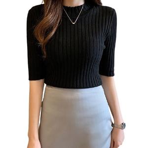 Jual TurtleNeck MIDI rajut Lengan 3/4 Atasan Baju Rajut Wanita - Putih ...
