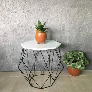 Jual Tukuloo Stool meja hexagon kekinian industrial kayu besi industri ...
